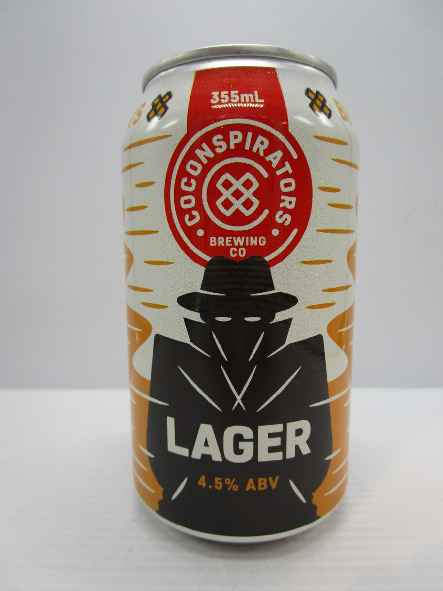 CoConspirators Lager 4.5% 355ml – Grape And Grain