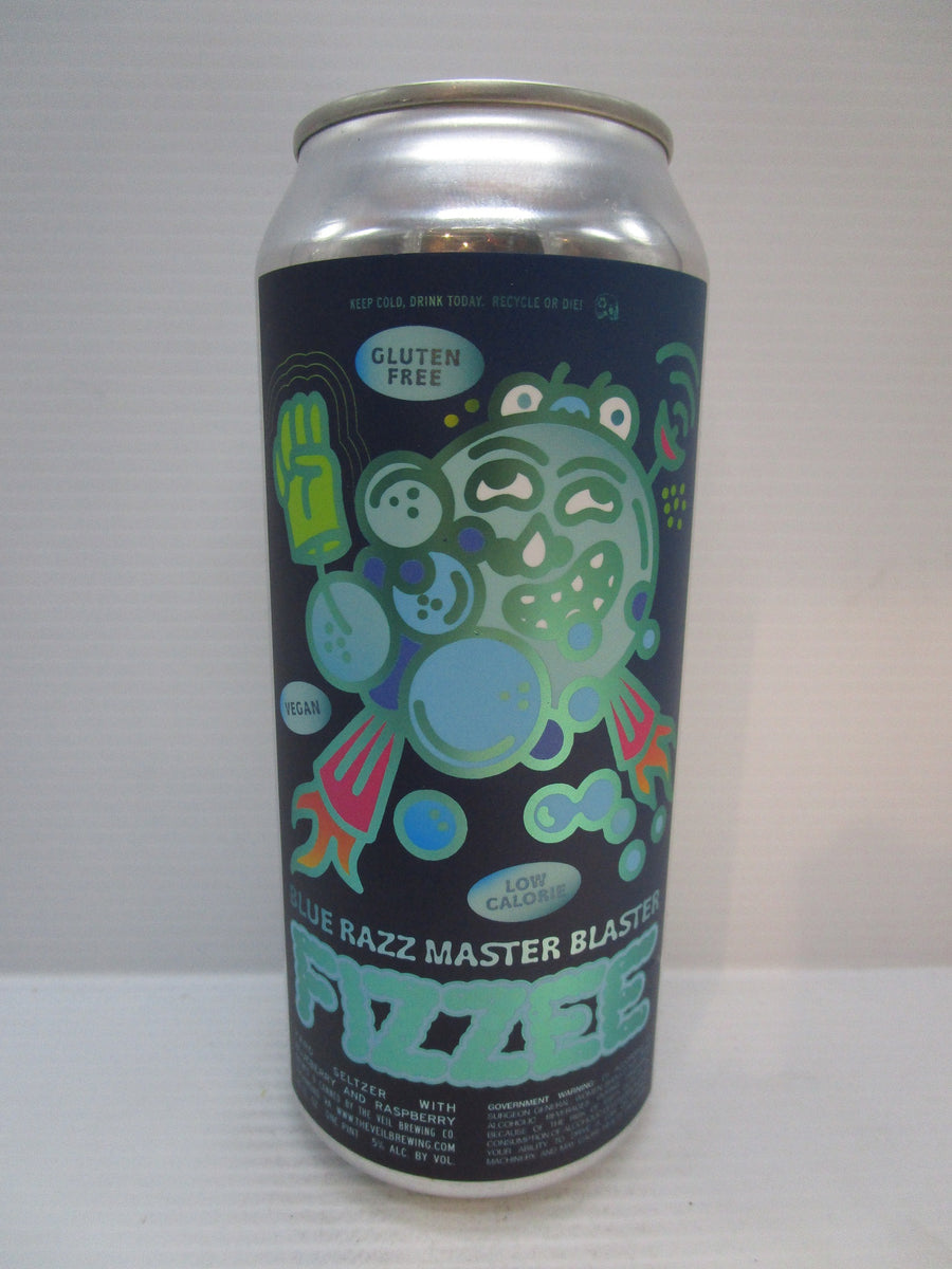 The Veil Blue Razz Master Blaster Fizzee Gluten Free 5% 473ml – Grape ...