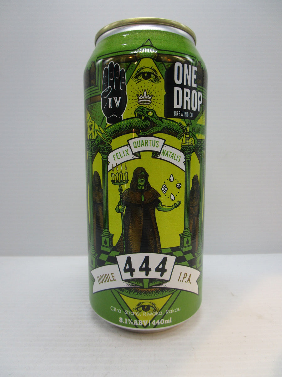 One Drop 444 Birthday DIPA 8.1% 440ml – Grape And Grain