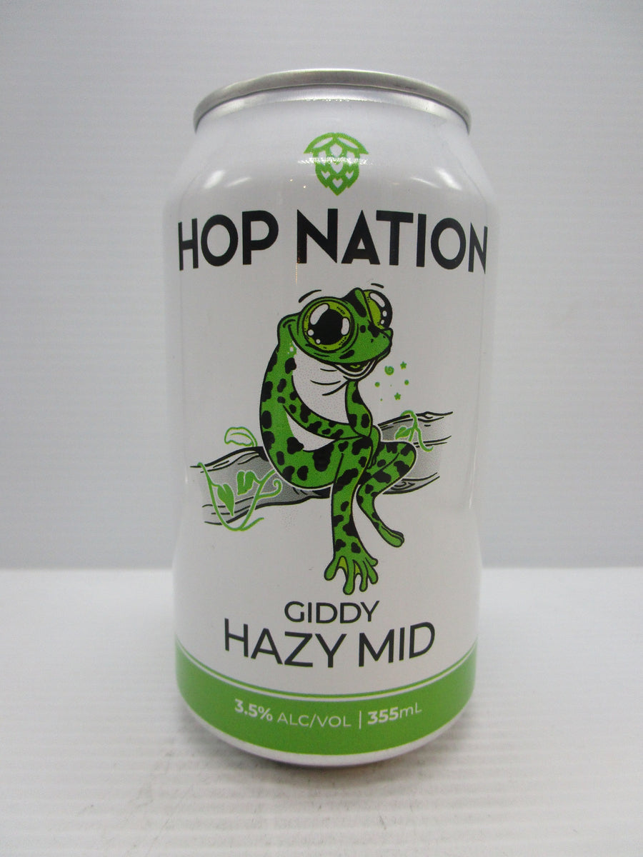 Hop Nation Giddy Middy Hazy Pale 3.5% 355ml – Grape And Grain