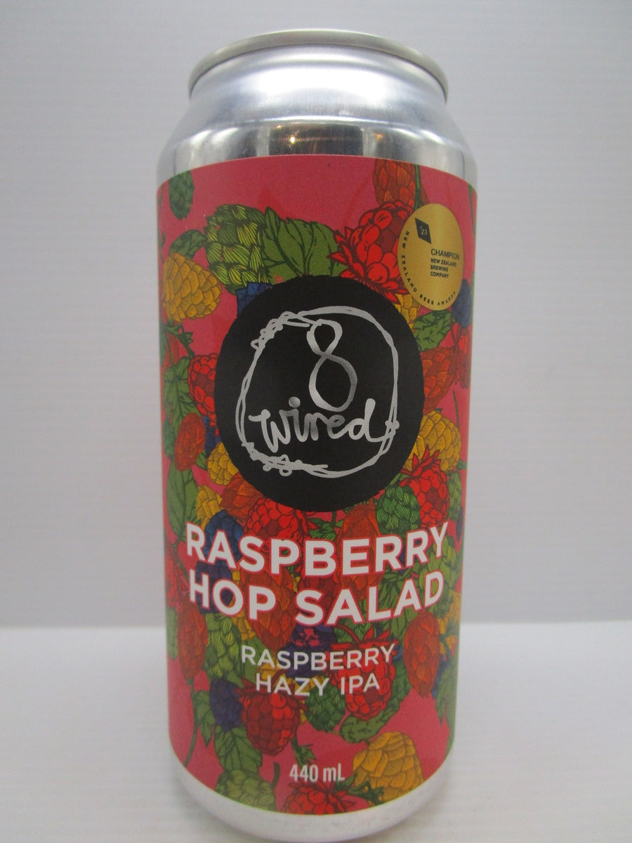 8 Wired Raspberry Hop Salad Hazy IPA 6% 440ml – Grape And Grain