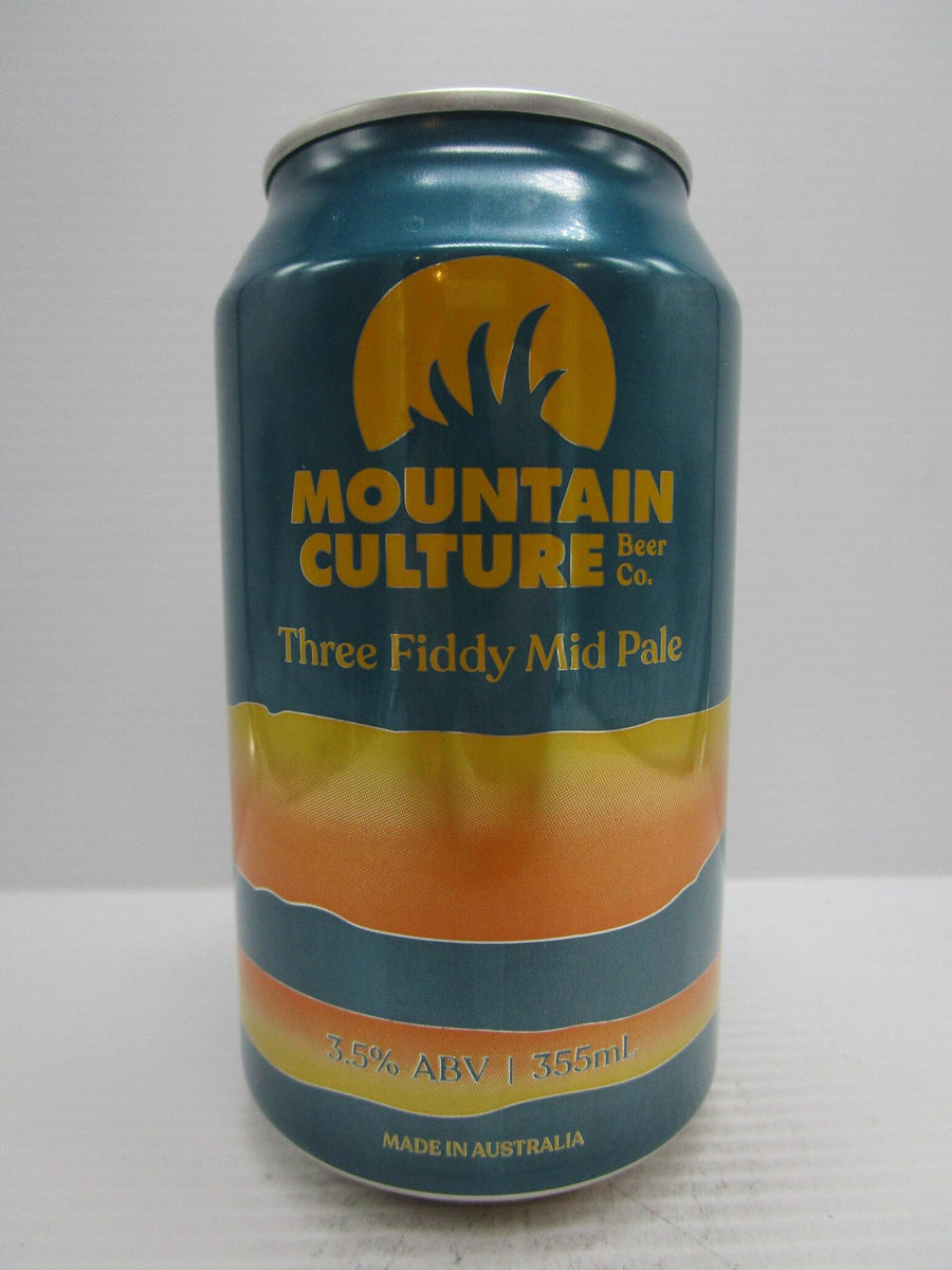 Mountain Culture - Three Fiddy Mid Pale 3.5% 355ml – Grape And Grain